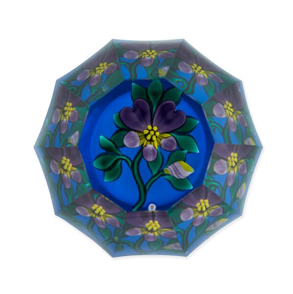Bonhams Skinner : BOB BANFORD FACETED CONE PAPERWEIGHT New Jersey, late ...