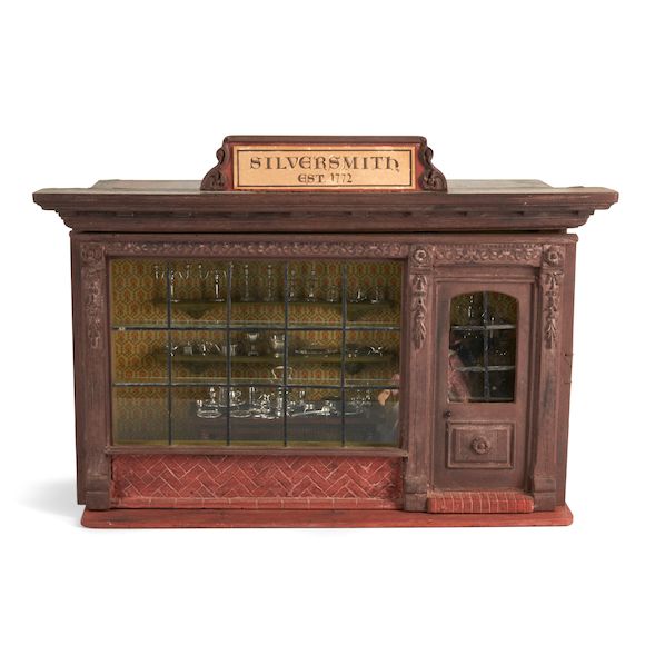 Bonhams Skinner : Miniature Colonial Silversmith Shop with Sterling ...