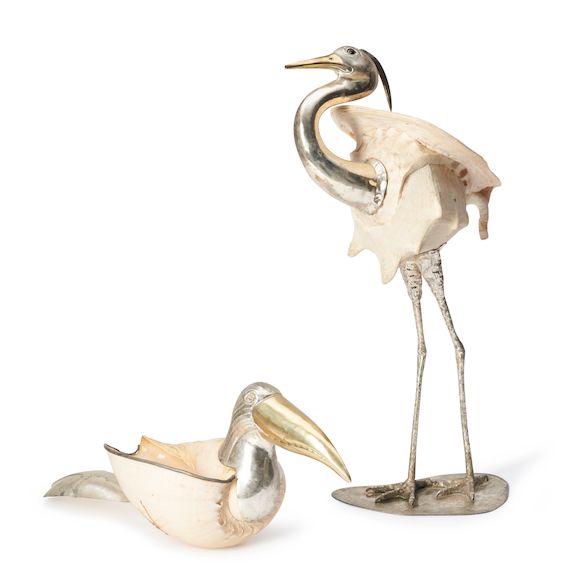 Bonhams Skinner : TWO ANTHONY REDMILE (B. 1940) BIRD SCULPTURES England ...