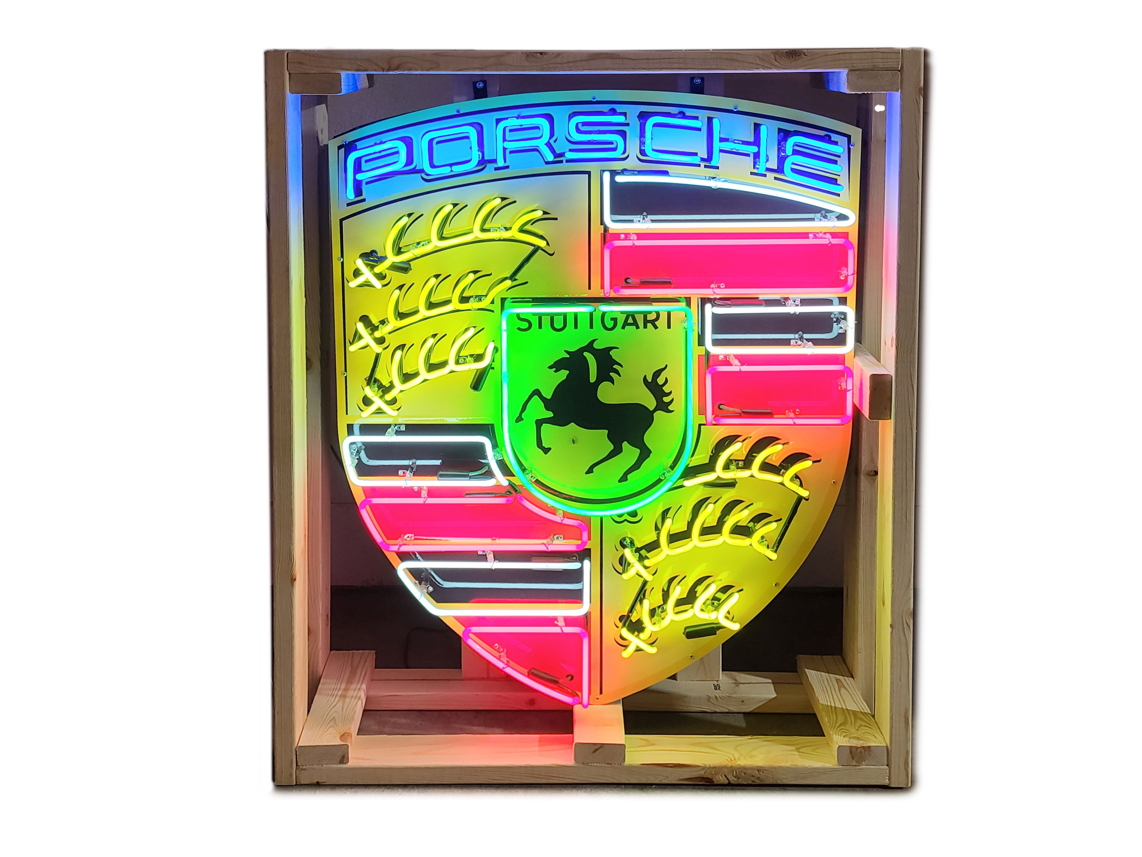 Bonhams Cars : A custom Porsche neon sign