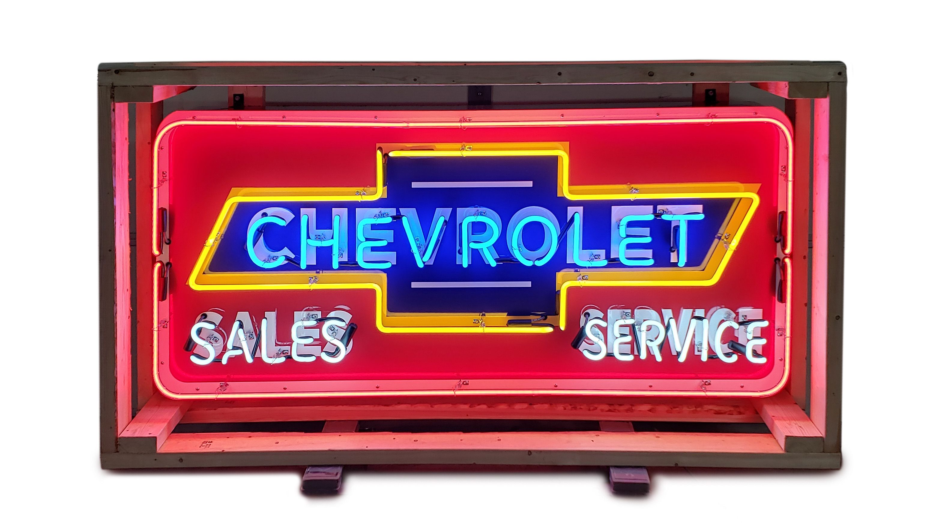 Bonhams Cars : A Custom Chevrolet tin neon sign