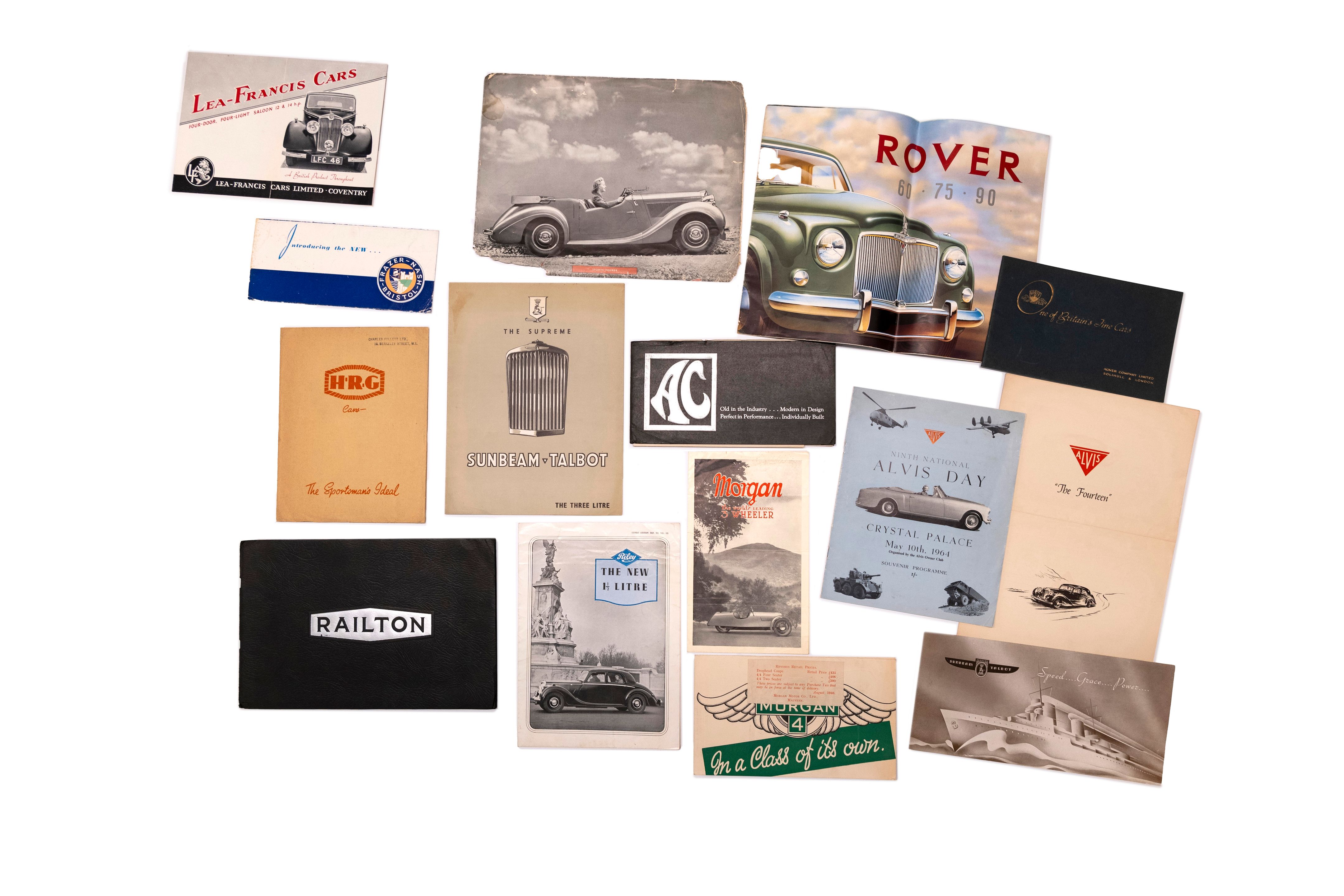 Bonhams Cars : A collection of pre-war, British car marque literature