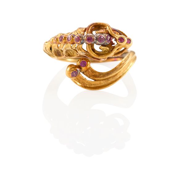 Bonhams : LALAOUNIS: 18K GOLD AND RUBY RING