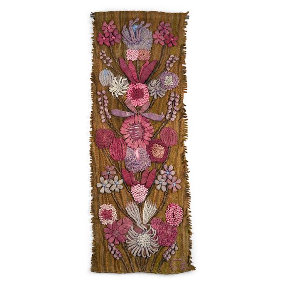 Bonhams Skinner : KRYSTYNA CZARNOCKA (1920-2005) "KWIATY DLA BARBARY" TAPESTRY Poland, dated ...