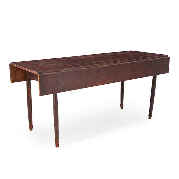 Bonhams Skinner : Red-stained Maple and Birch Shaker Sewing Table 19th ...