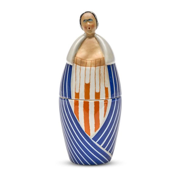 Bonhams Skinner : ROBJ FIGURAL LIDDED JAR Paris, c. 1927, glazed ...