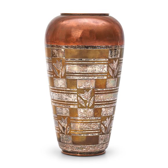 Bonhams Skinner : LUC LANEL (1893-1965) FOR CHRISTOFLE DINANDERIE VASE ...