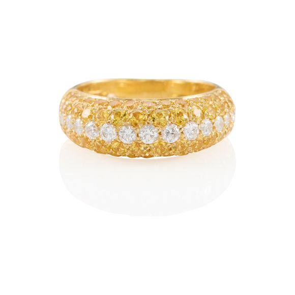 Bonhams : CRAIG DRAKE: 18K GOLD, YELLOW SAPPHIRE AND DIAMOND RING