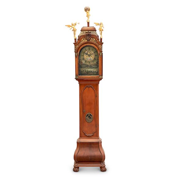 Bonhams Skinner : JAN HENKELS DUTCH WALNUT TALL CASE CLOCK