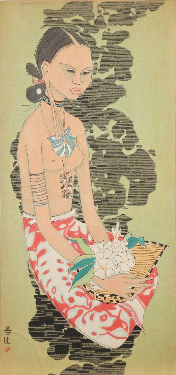 Bonhams Skinner : TAY CHEE TOH (B. 1941) Dayak Girl, Malaysia, late 1960s