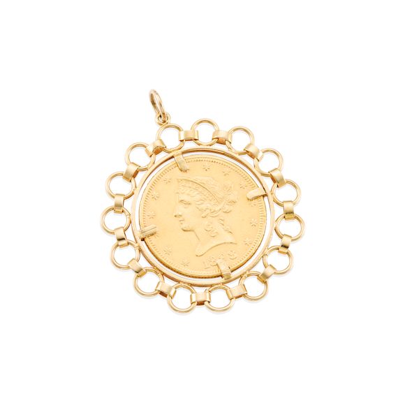 Bonhams : GOLD 1898 TEN DOLLAR EAGLE COIN PENDANT