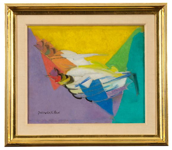 Bonhams : JACQUES VILLON (1875-1963) Les deux pigeons 14 15/16 x 18 1/8 ...