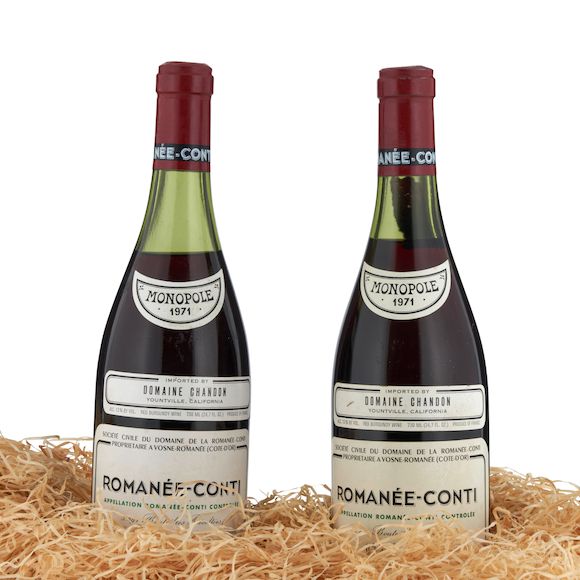 Bonhams Skinner : Domaine de la Romanée Romanée Conti, 1971 (2 bottles ...