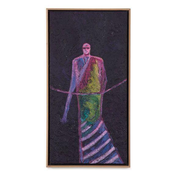 Bonhams : A Fritz Scholder painting, "American Portrait," 1980