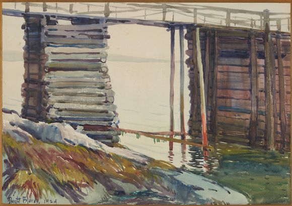 Bonhams Skinner : DWIGHT BLANEY (American, 1865-1944) Through the Pier ...