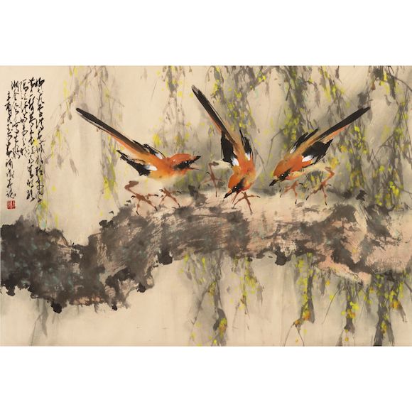 Bonhams : ZHAO SHAO'ANG (1905-1998) AND LIN HUKUI (BORN 1945) Yellow ...