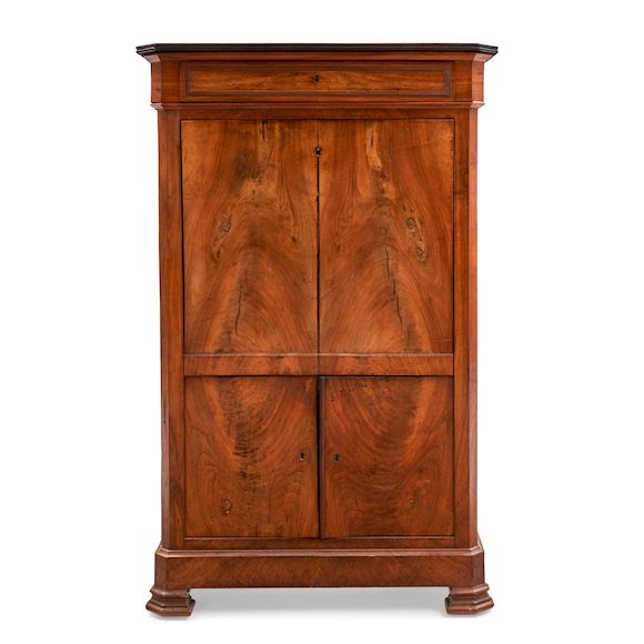 Bonhams Skinner : FRENCH WALNUT-VENEER SECRETAIRE ABATTANT