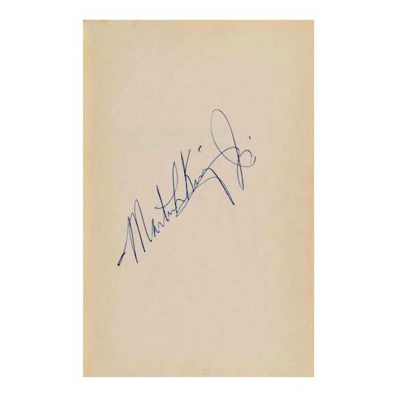 Bonhams : SIGNED BY MARTIN LUTHER KING JR. REDDICK, LAWRENCE D. 1910 ...
