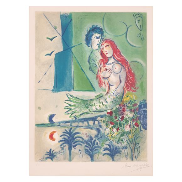 Bonhams : After Marc Chagall (1887-1985) by Charles Sorlier (1921-1990); Sirène au Poète from ...