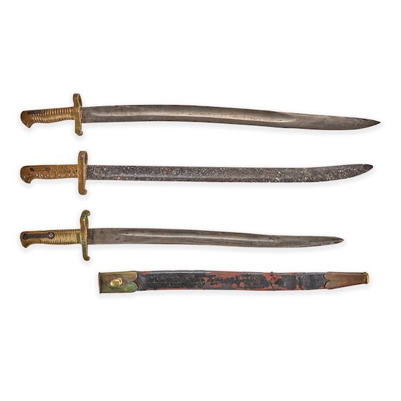 Bonhams Skinner : THREE CONFEDERATE SWORD BAYONETS.