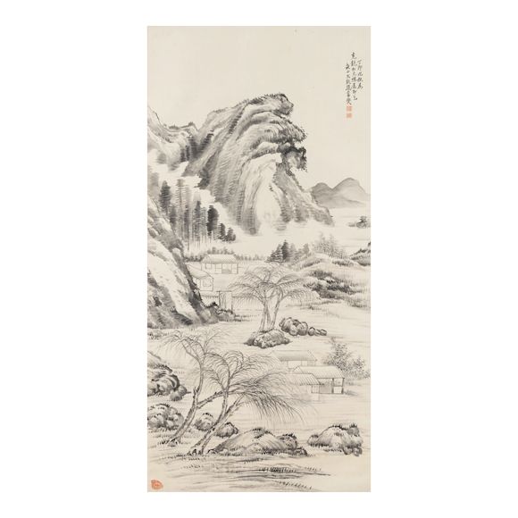 Bonhams : ZHANG FUXIE (Republic Period) Landscape, 1927