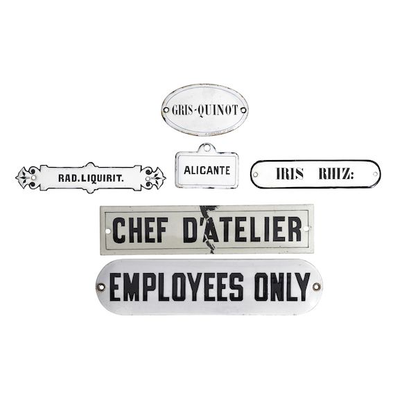 Bonhams : A GROUP OF ENAMEL LABELS