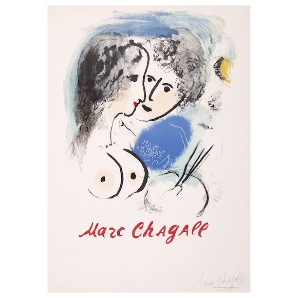 Bonhams : After Marc Chagall (1887-1985) by Charles Sorlier (1921-1990); Le Peintre à la Palette;