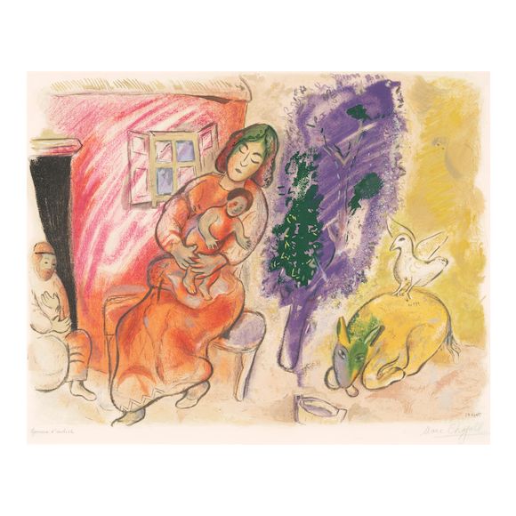 Bonhams : After Marc Chagall (1887-1985) by Charles Sorlier (1921-1990); Maternité;