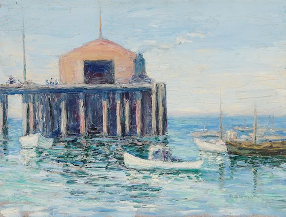 Bonhams : Lillie May Nicholson (1884-1964) Wharf No. 2; Eight Boats at ...