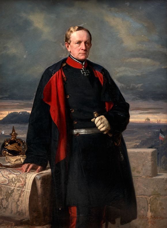 Bonhams Skinner : Julius Friedrich Anton Schrader (German, 1815-1900) Portrait of Field Marshal ...