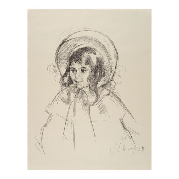 Bonhams : Mary Cassatt (1844-1926); Sara wearing her Bonnet and Coat;