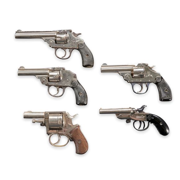 Bonhams Skinner : FIVE EARLY 20TH CENTURY PISTOLS. Curio or Relic firearm