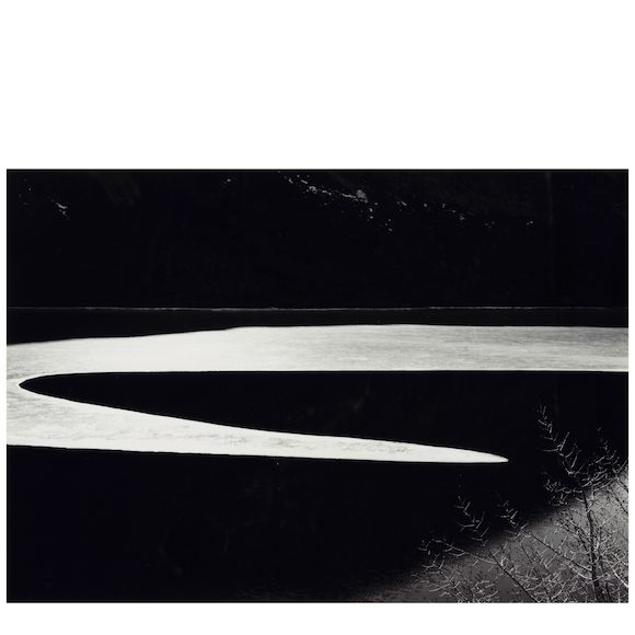 Bonhams : Ansel Adams (1902-1984); Ice on Ellery Lake, Sierra Nevada ...
