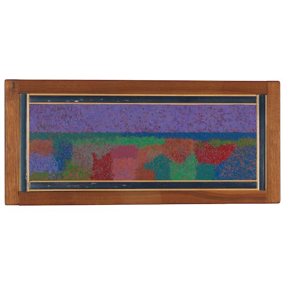 Bonhams : A George Morrison painting, "Interlace. Before Noon. Red Rock ...