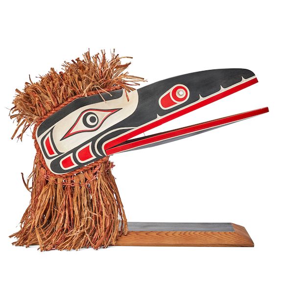 Bonhams Skinner : A Sandy Johnson mask, "Raven" Sandy Johnson, Kwakwaka ...