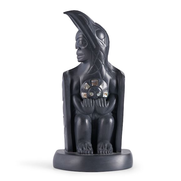 Bonhams Skinner : A Gary Minaker-Russ argillite sculpture, "Man ...