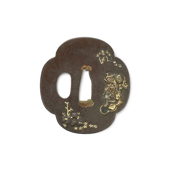 Bonhams : AFTER ISHIGURO MASAAKI (1815-1875) An iron and mixed-metal ...