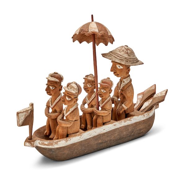 Bonhams Skinner : A Thomas Ona boat with figures Thomas Ona Odulate (C ...