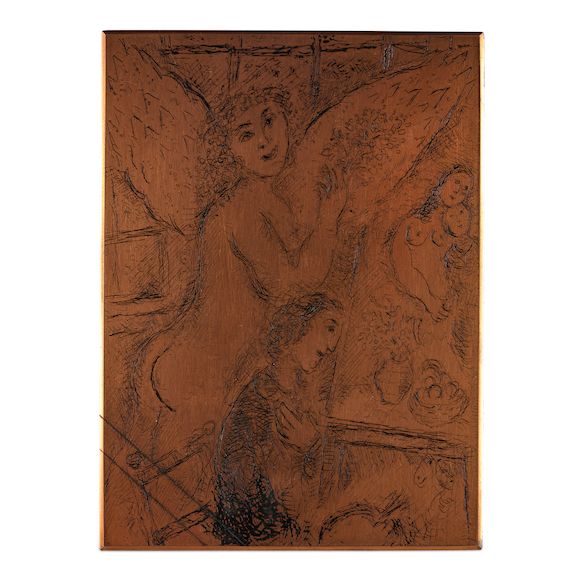 Bonhams : Marc Chagall (1887-1985); Copper plate for L'Apparition;