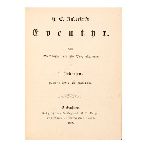 Bonhams : FIRST COLLECTED EDITION OF ANDERSEN'S FAIRY TALES. ANDERSEN ...