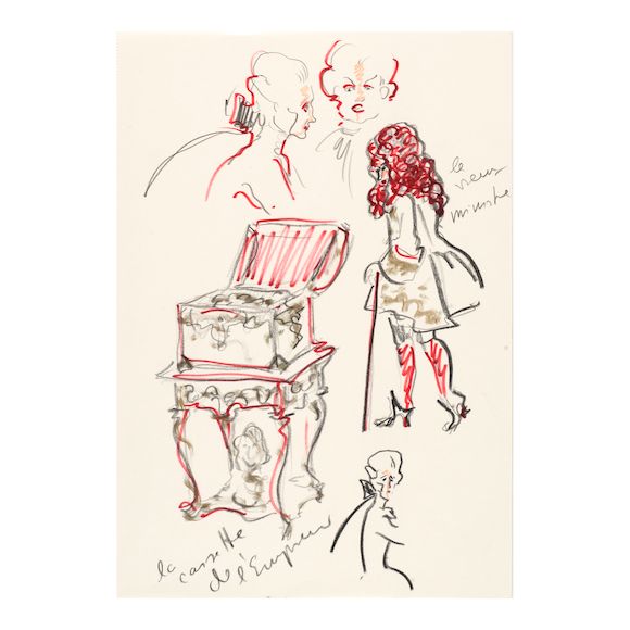 Bonhams : ORIGINAL KARL LAGERFELD ILLUSTRATION FOR THE EMPEROR'S NEW ...