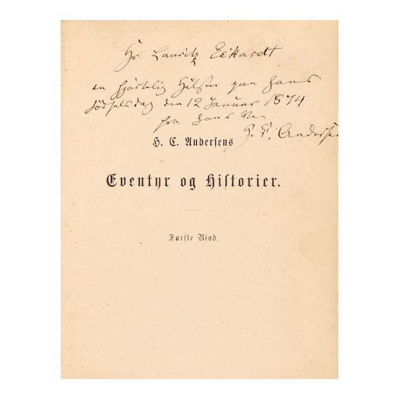 Bonhams : PRESENTATION COPY TO DANISH ACTOR LAURITZ ECKARDT ANDERSEN ...