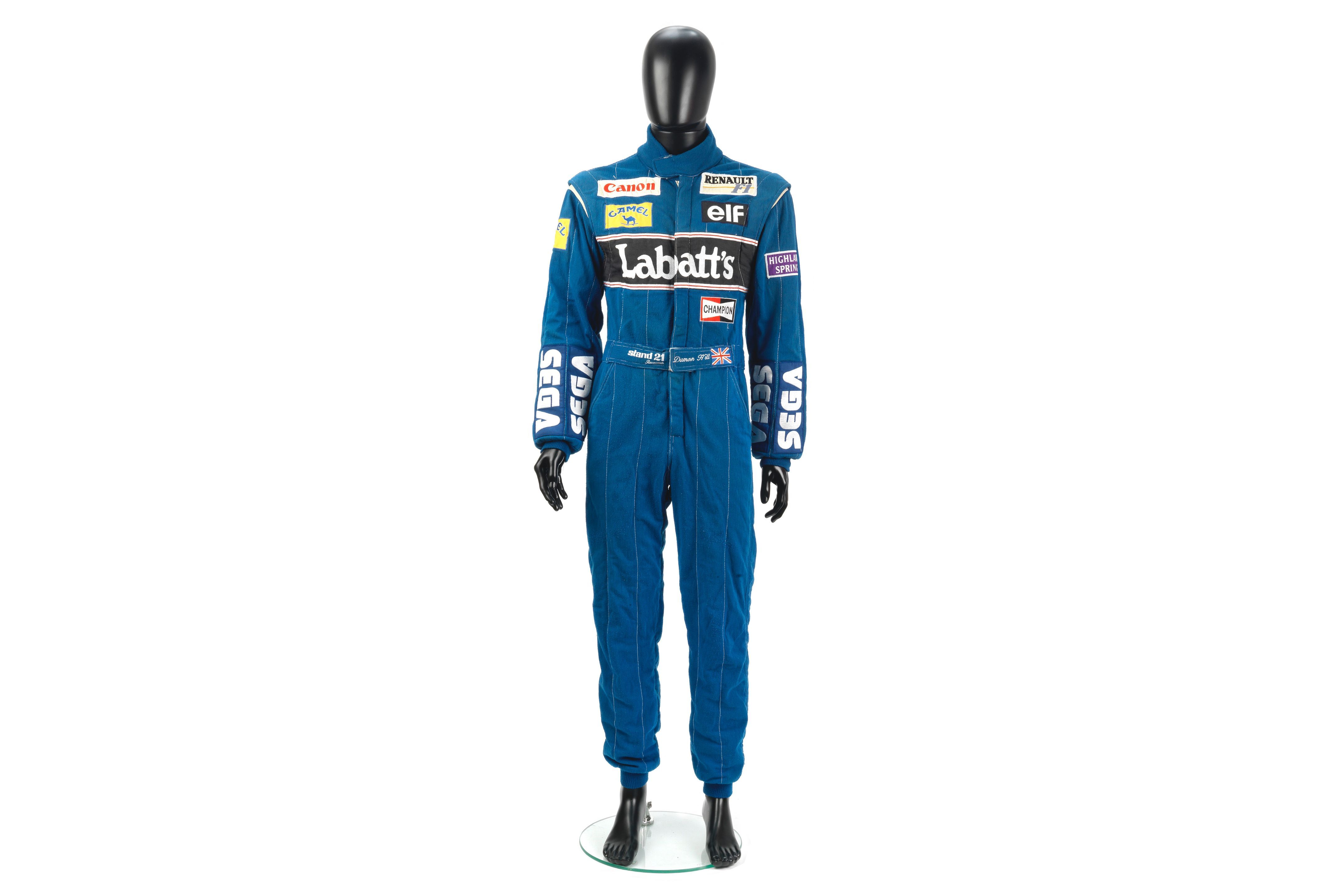 Bonhams Cars : Damon Hill's Canon Williams Renault 1993 race overalls ...