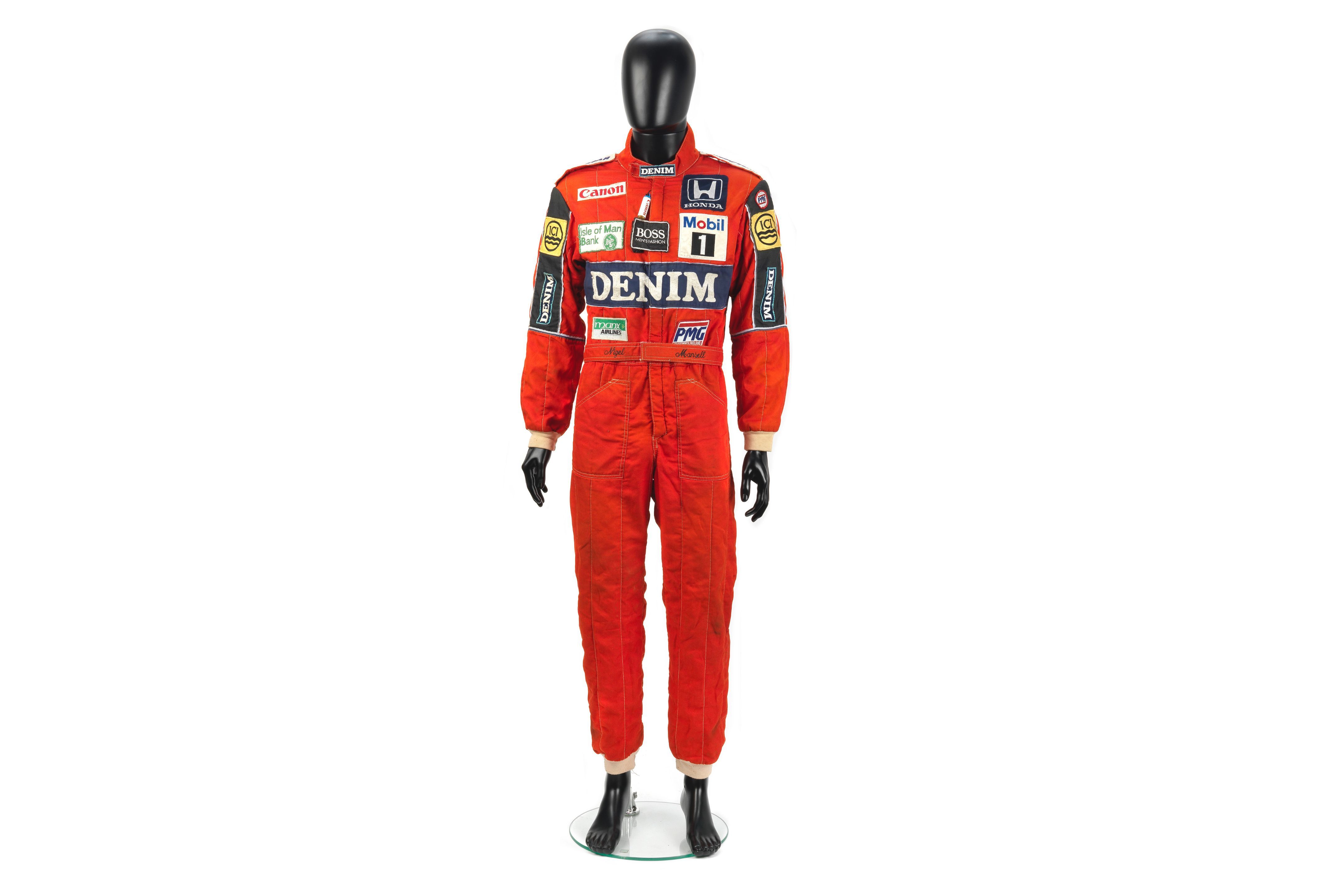 Bonhams Cars : Nigel Mansell's Williams Honda 1986 used overalls, by ...