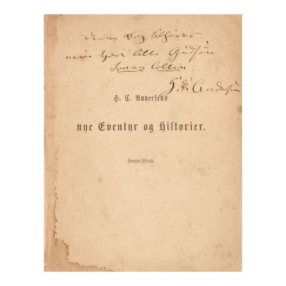 Bonhams : PRESENTATION COPY FOR HIS GODSON KAI JONAS COLLIN. ANDERSEN ...