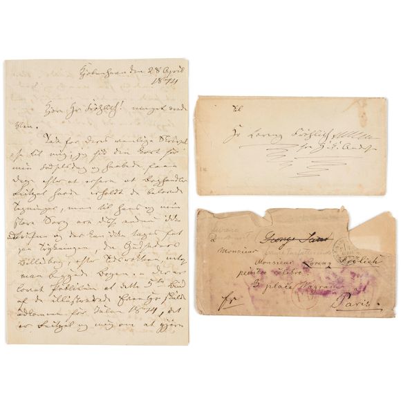 Bonhams : AUTOGRAPH LETTER TO HIS ILLUSTRATOR. ANDERSEN, HANS CHRISTIAN ...