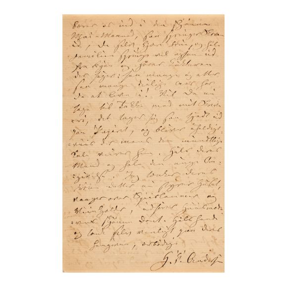 Bonhams : ON RASMUS NIELSEN AND THE SNOWMAN. ANDERSEN, HANS CHRISTIAN ...