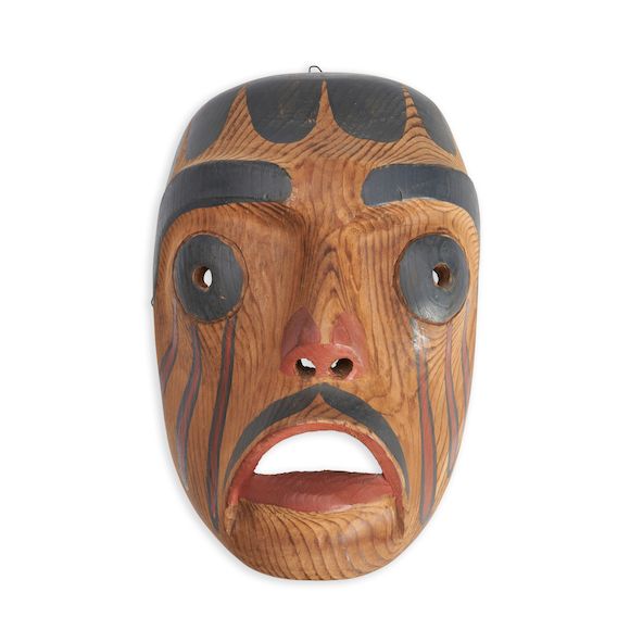Bonhams Skinner : A Northwest Coast mask lg. 9 3/8, wd. 6 1/2 in.