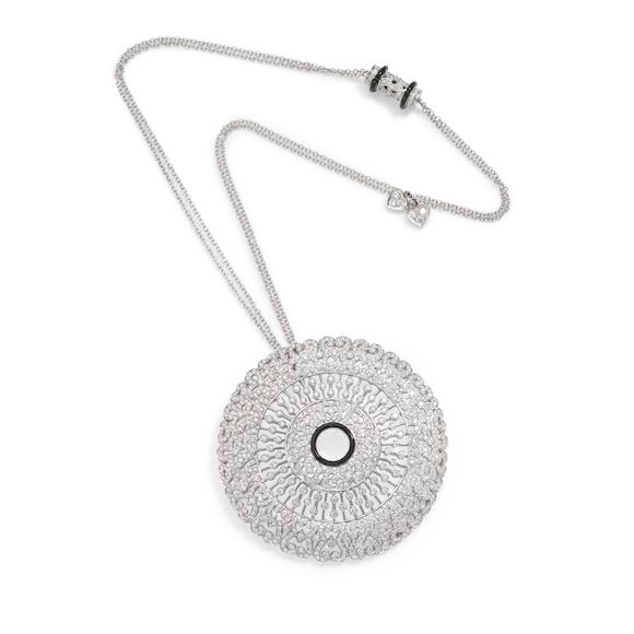 Bonhams : MARIA ROSARIA CATALDO: A DIAMOND AND ONYX PENDANT NECKLACE, ITALY