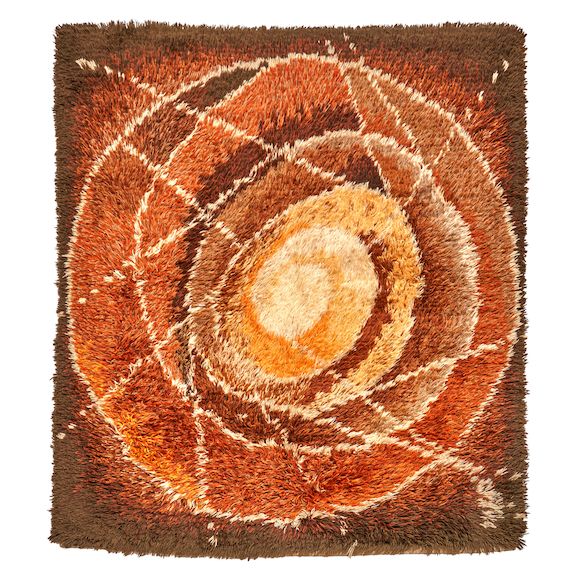 Bonhams Skinner : Rya Rug Scandinavia 5 ft. x 5 ft. 6 in.